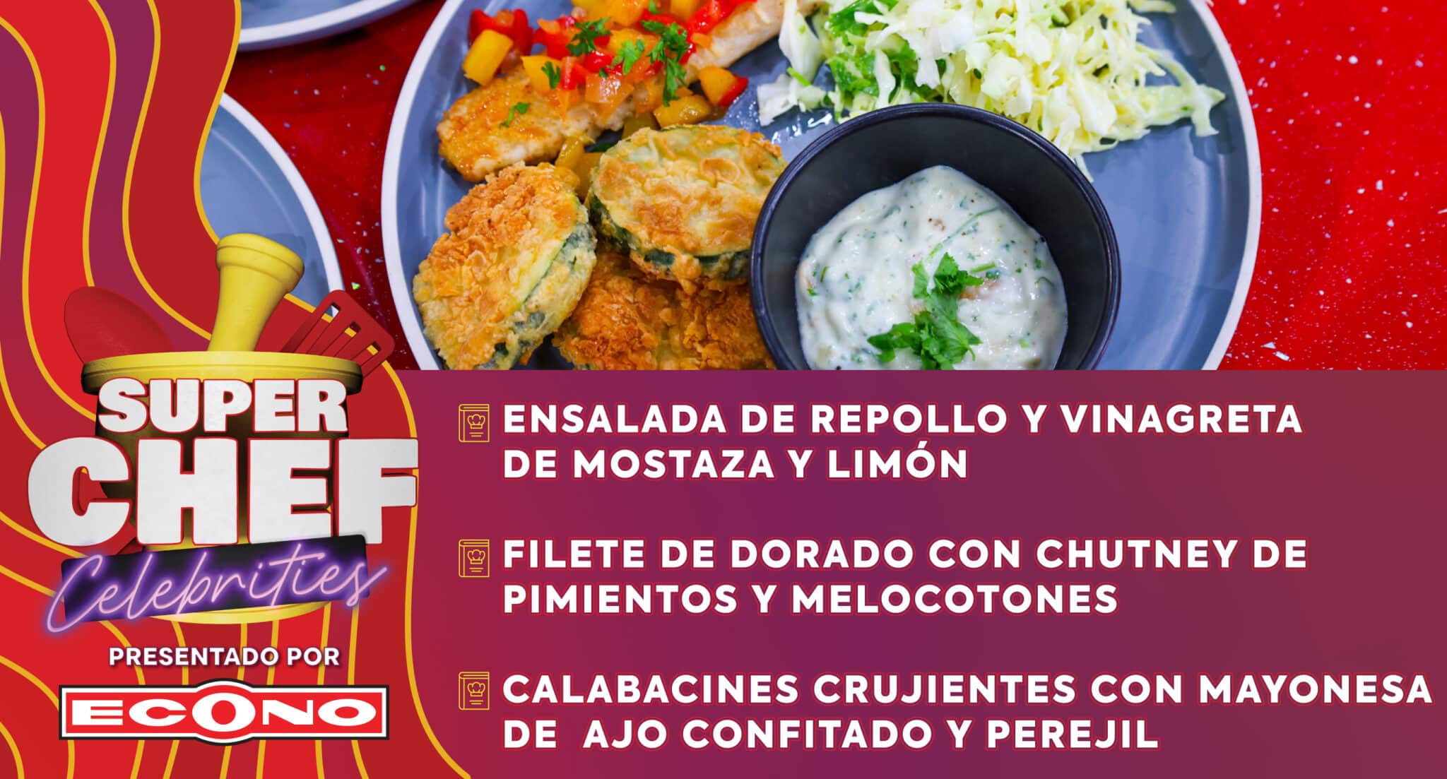 Ensalada de Repollo y Vinagreta de Mostaza y Limón, Filete de Dorado ...